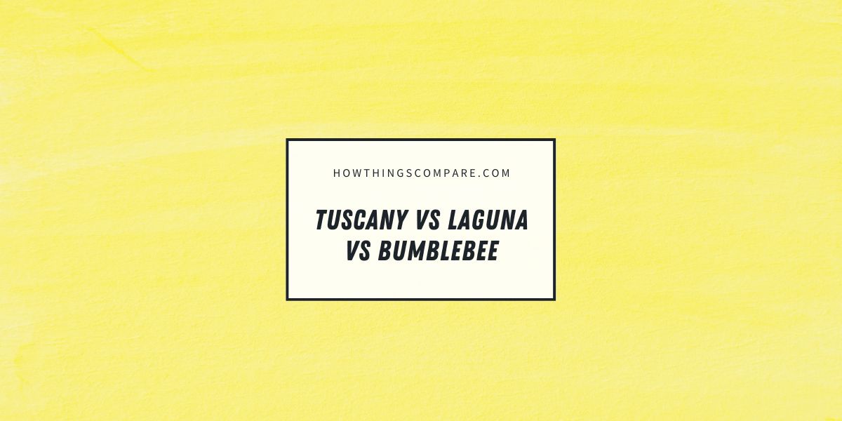 Tuscany vs Laguna vs Bumblebee - Yellow Colors Compared - Paint Color ...