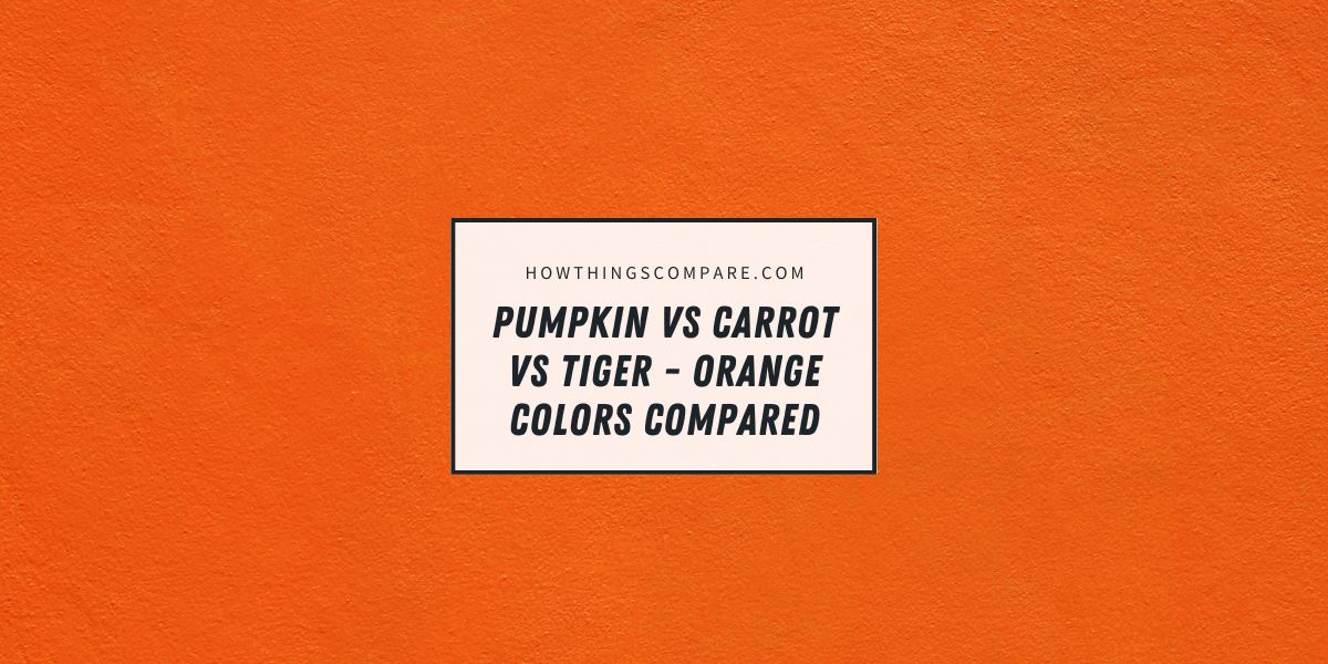 Pumpkin vs Carrot vs Tiger - Comparing Orange Colors - Paint Color ...