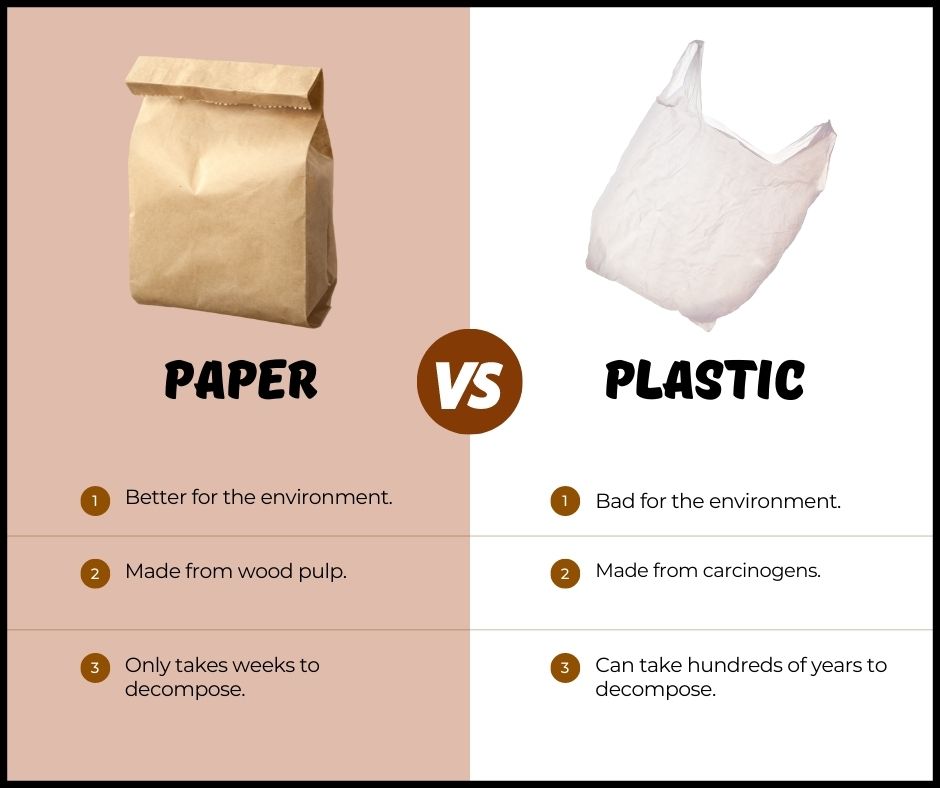 Advantages Of Using Paper Bags Vs Plastic Bags Howthingscompare