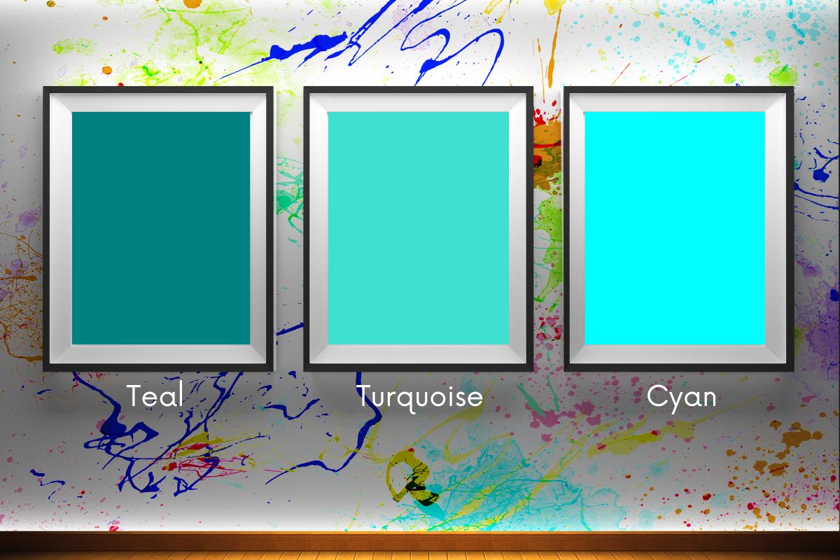 Teal vs Turquoise vs Cyan - What Are The Differences? - Paint Color ...