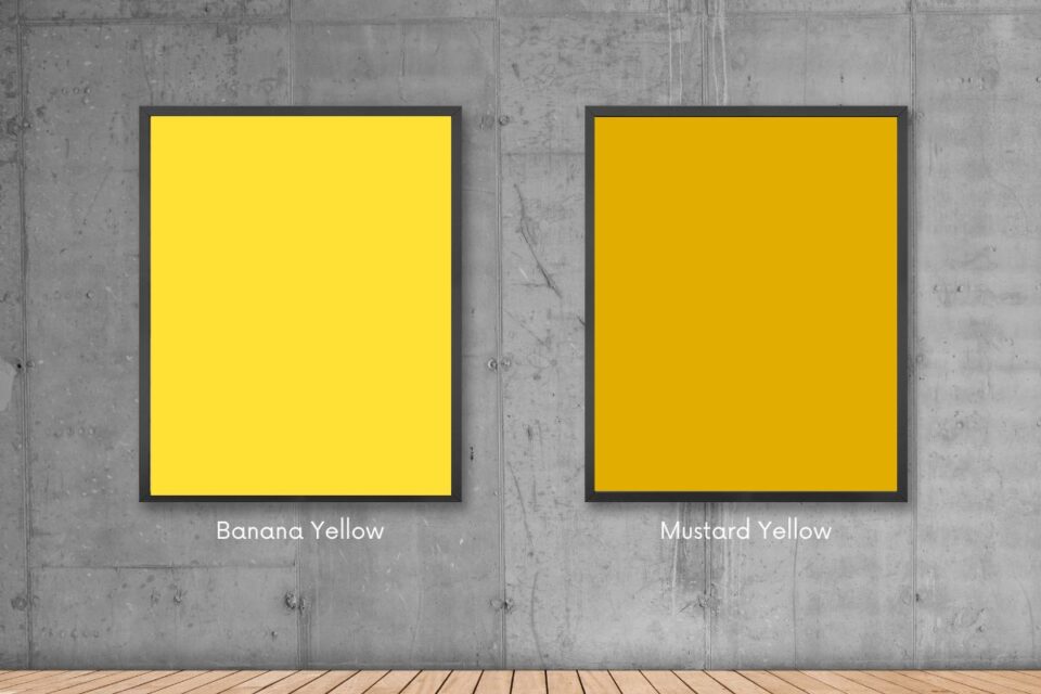 Banana Yellow vs Mustard Yellow: Color Comparison Guide - Paint Color ...