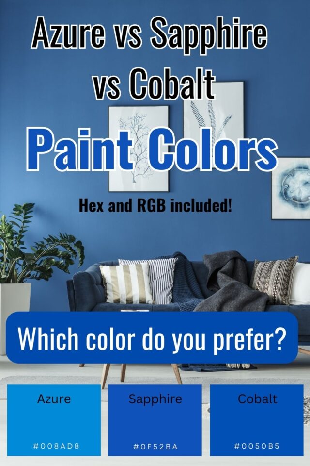 Azure vs Sapphire vs Cobalt - Blue Colors Compared - Paint Color ...