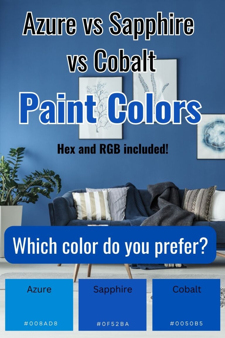 Azure vs Sapphire vs Cobalt - Blue Colors Compared - Paint Color ...
