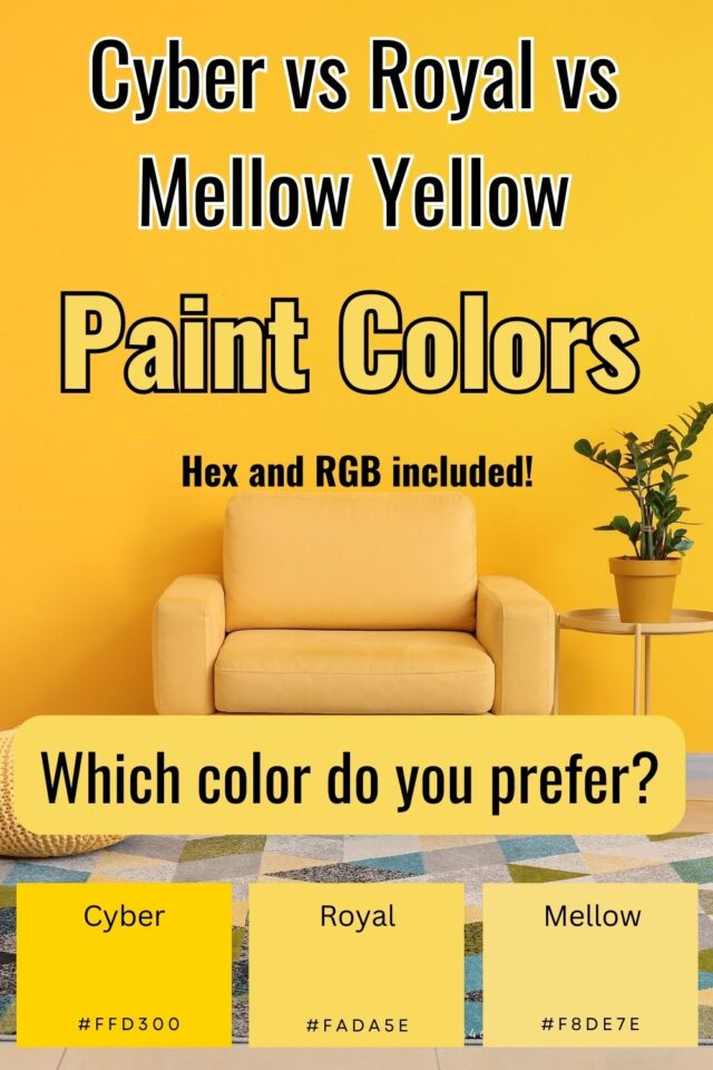 Cyber Yellow vs Royal Yellow vs Mellow Yellow: Colors Compared – Paint ...