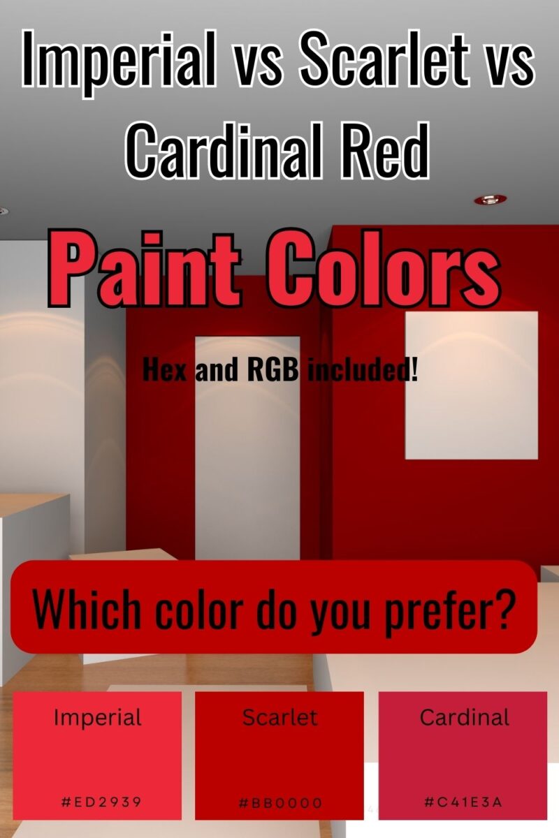 Shades Of Red Colors Compared: Imperial vs Scarlet vs Cardinal ...