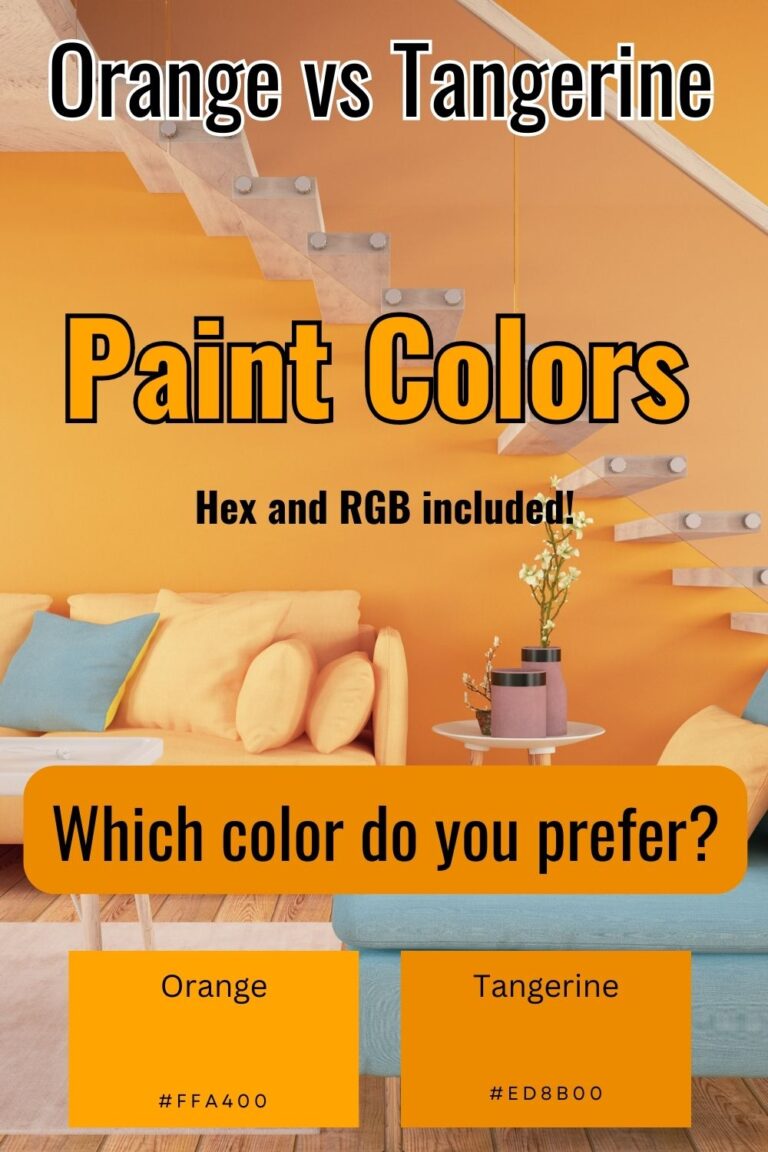 Orange vs Tangerine Color - Paint Colors Compared - Paint Color ...