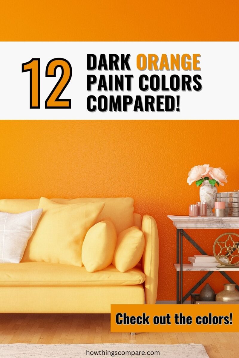 12 Dark Orange Paint Colors Compared - Paint Color Comparisons & Guides