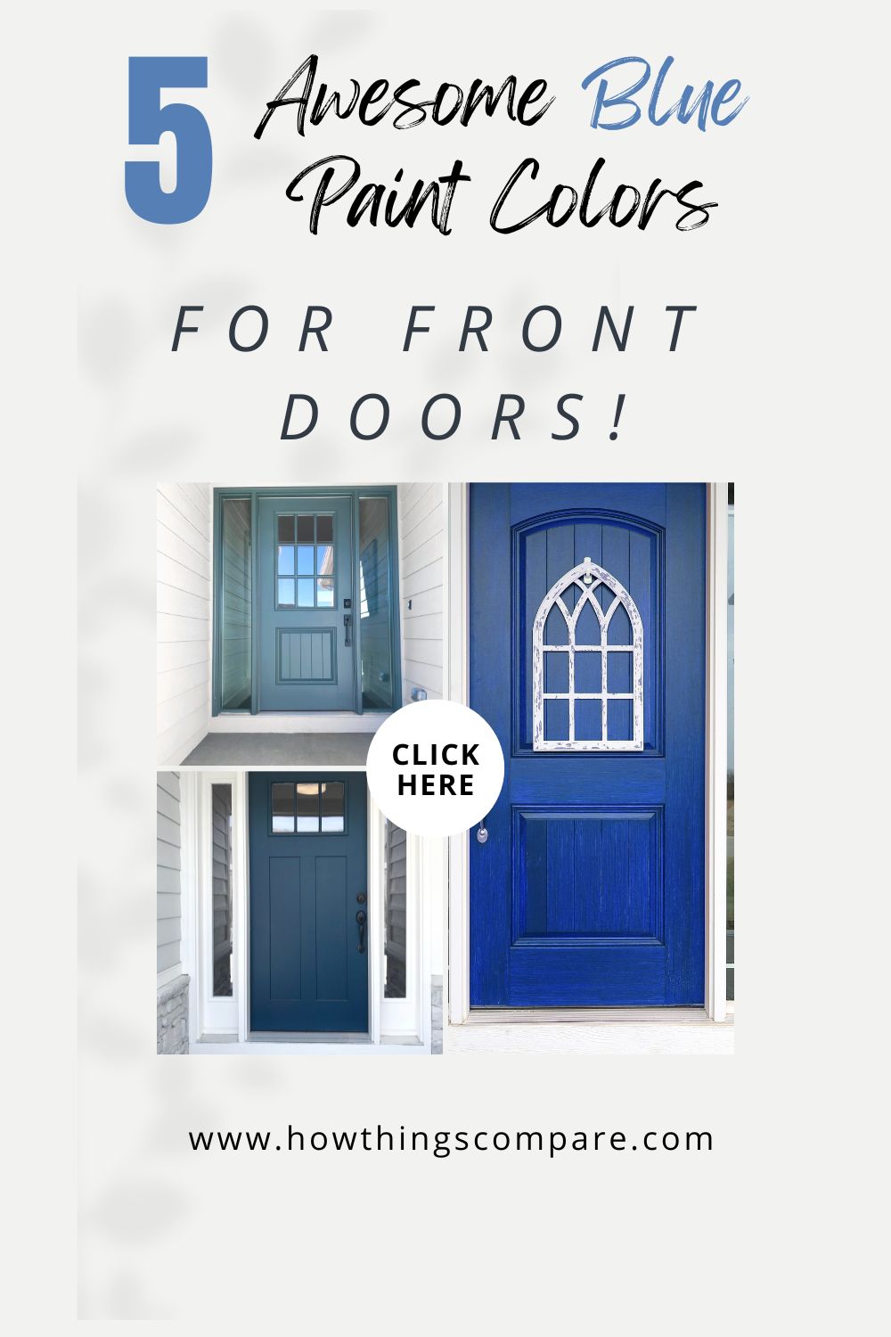 5 Awesome Blue Front Door Paint Colors Compared - Paint Color ...