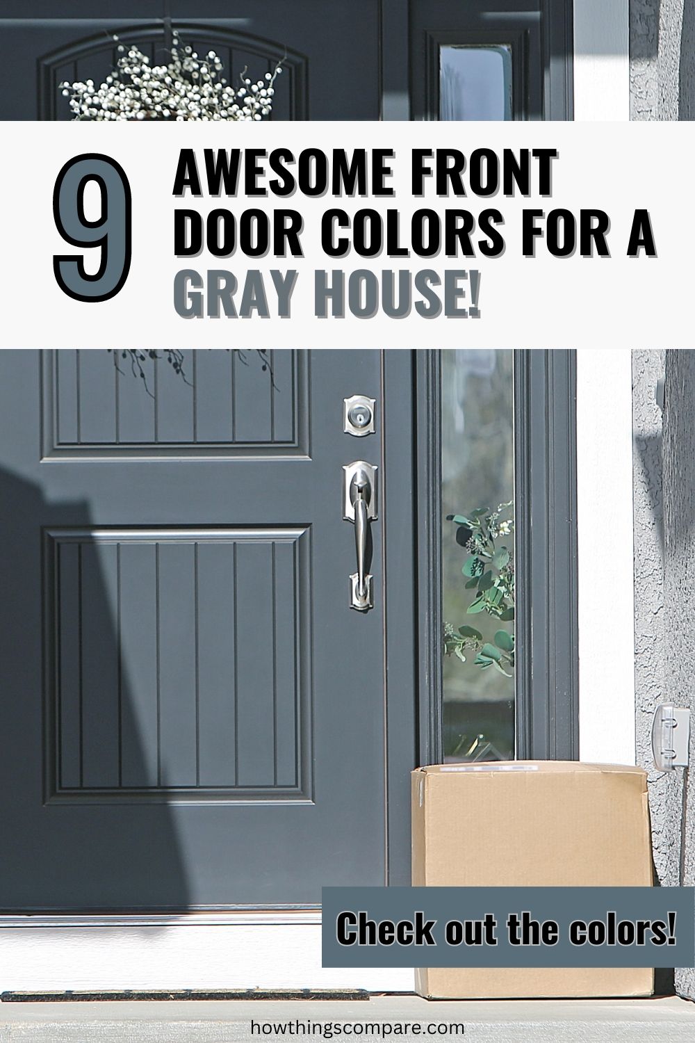 9 Awesome Front Door Paint Colors For A Grey House Compared - Paint ...