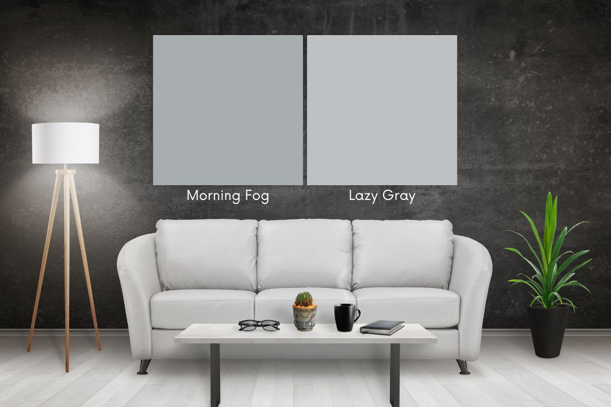 Morning Fog vs Lazy Gray: Paint Colors Comparison Guide - Paint Color ...