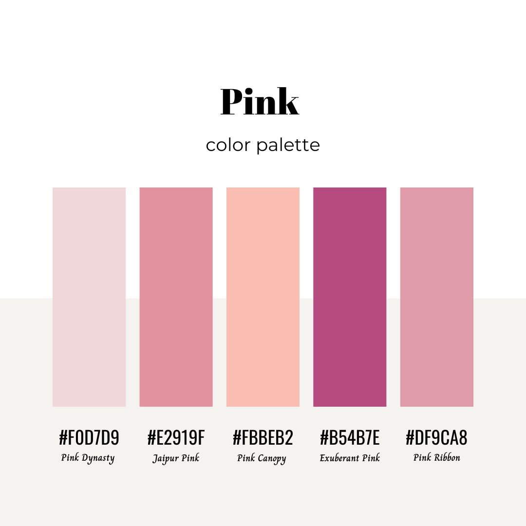 Pink Color Palette Ideas For Designers - Paint Color Comparisons & Guides
