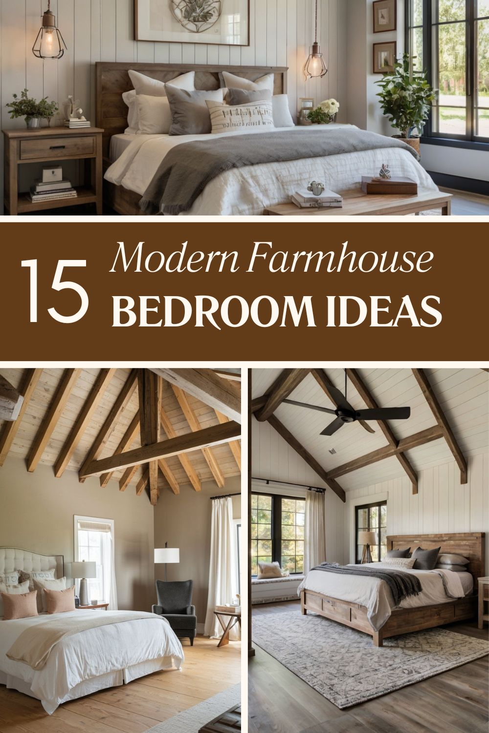 15 Modern Farmhouse Bedroom Ideas - Paint Color Comparisons & Guides